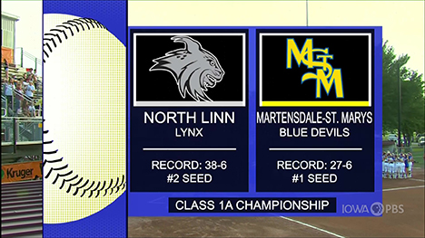Class 1A - Martensdale-St. Marys Blue Devils vs. North Linn Lynx | Iowa PBS